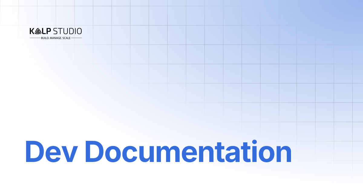 Dev Documentation | Kalp Studio Documentation